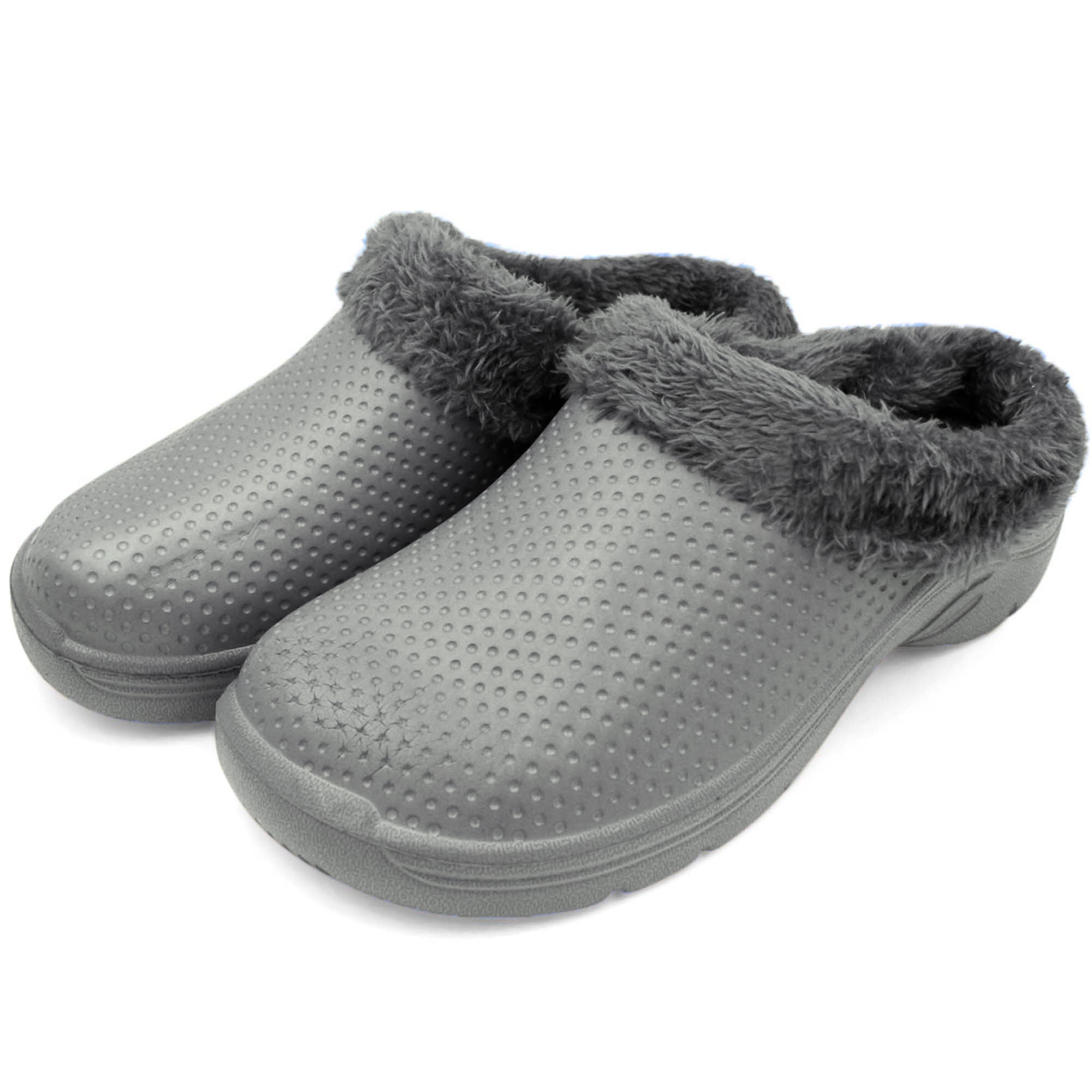Ventana Men's Faux Fur Lined Clogs | Lining Slippers For men Indoor ...