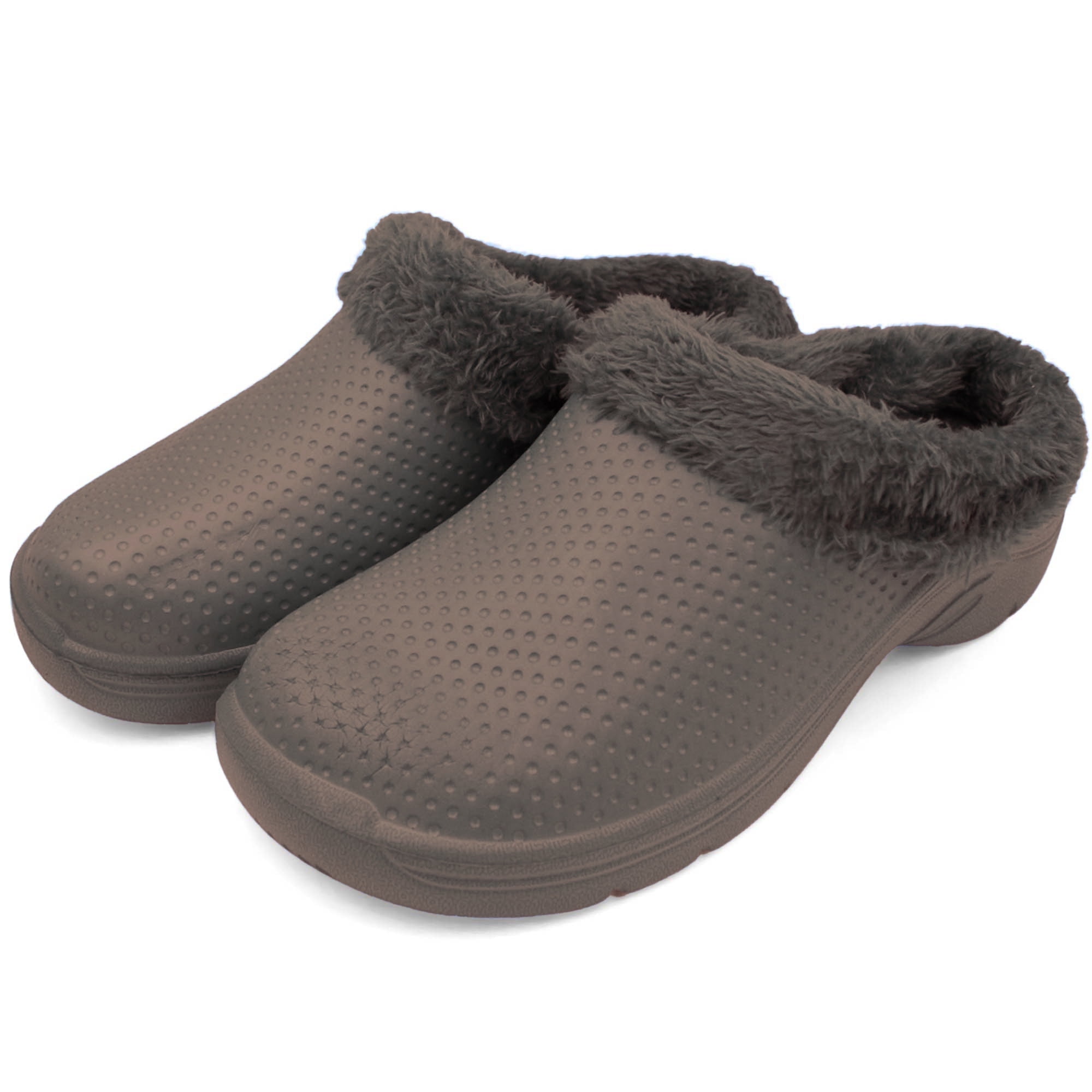 Ventana Men's Faux Fur Lined Clogs | Lining Slippers For men Indoor Outdoor & Cozy Nursing Shoes ...