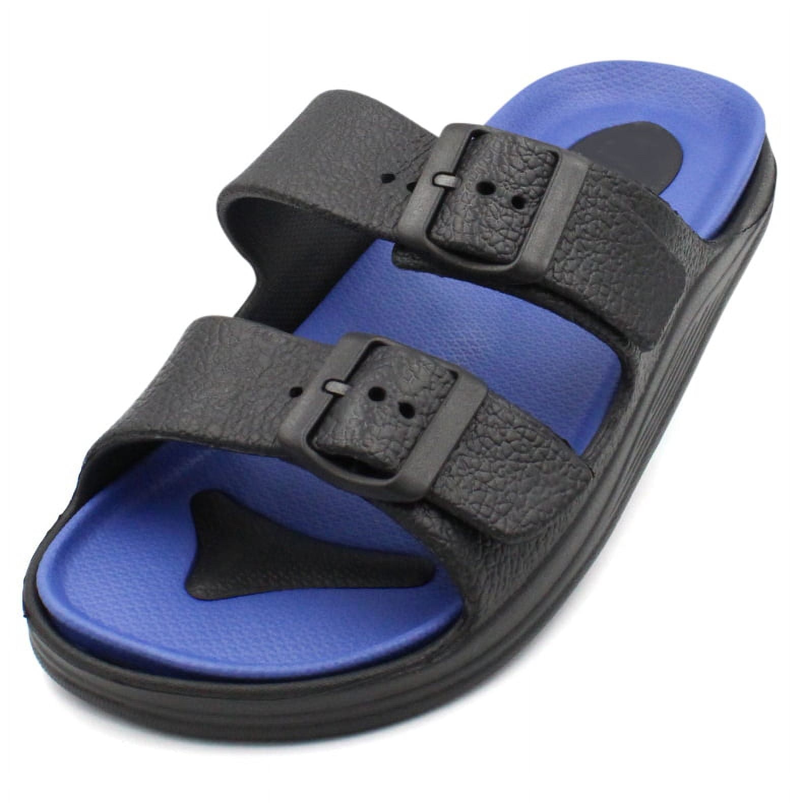 Ventana Men's Two Strap Buckle Sandals Adjustable Waterproof Slides ...