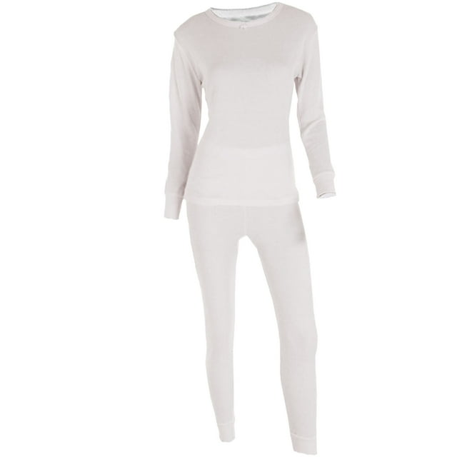 Ventana Women's Cotton Thermal Underwear Set | Warm Waffle Knit ...