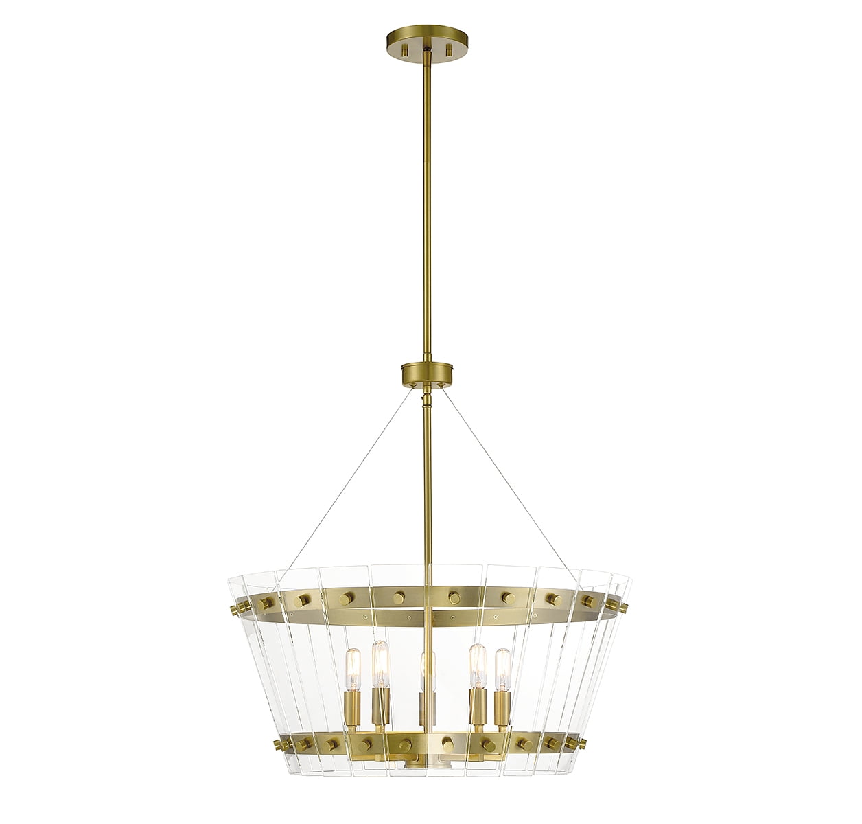 Ventari 5-Light Pendant in Warm Brass - Walmart.com