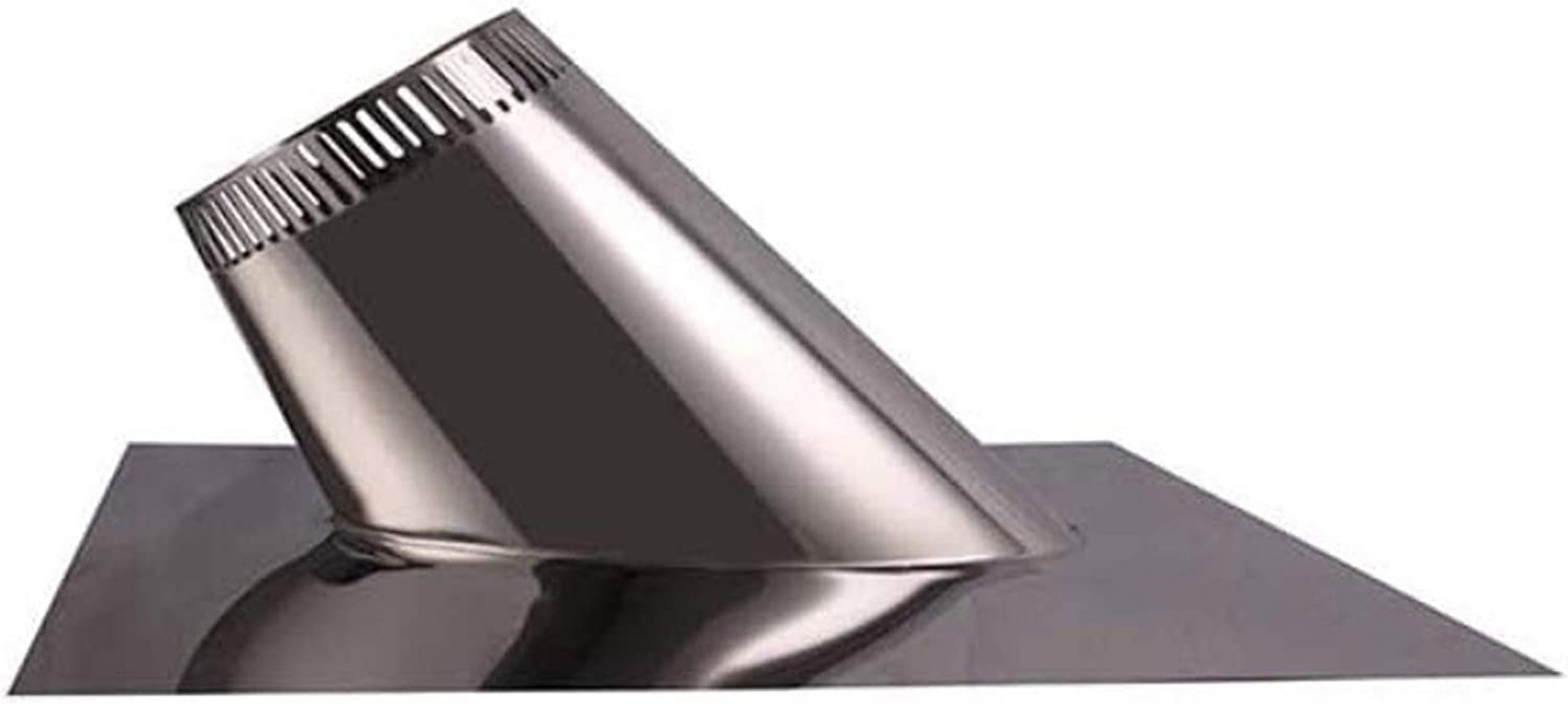 Vented 7/12 to 12/12 Pitch Roof Flashing for 6" Diameter 304 Stainless ...