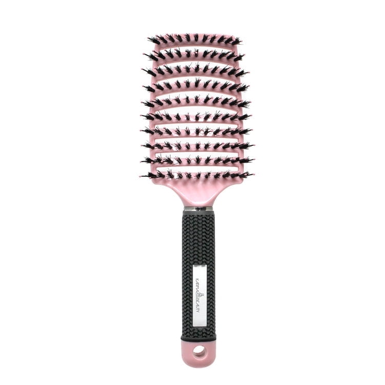 KARMA Detangle Hair Brush for Women & Men | Pink | Vented Curved ...