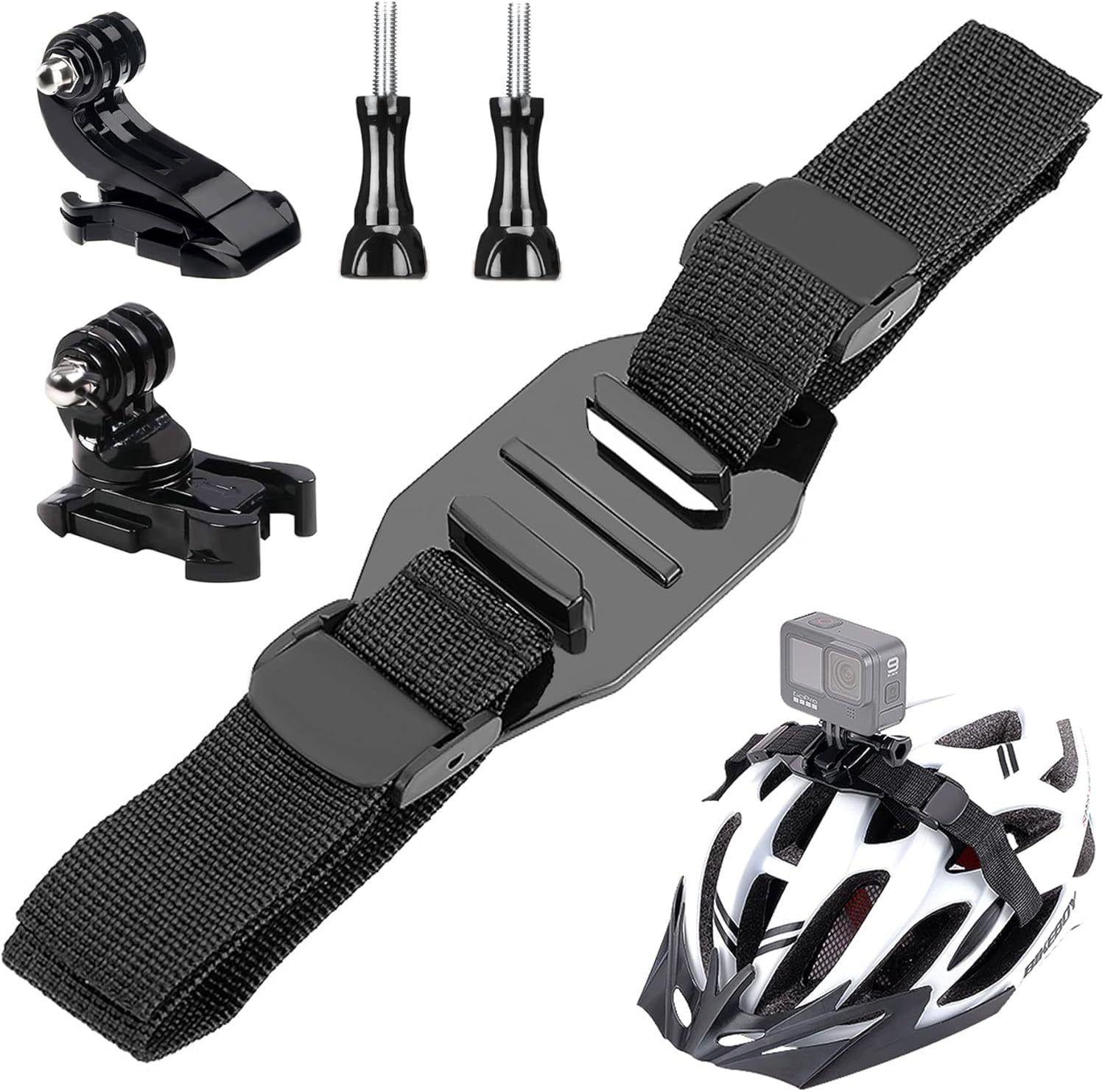 Vented Helmet Strap Mount, Adjustable Bike Helmet Strap Head Belt ...