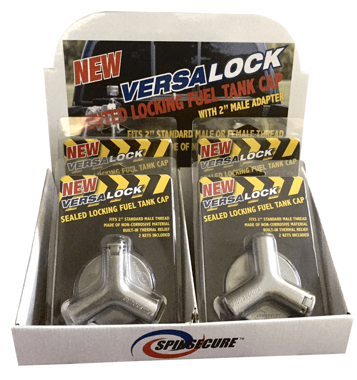 Vented Locking Fuel Cap 4 Pack Counter Display - Walmart.com