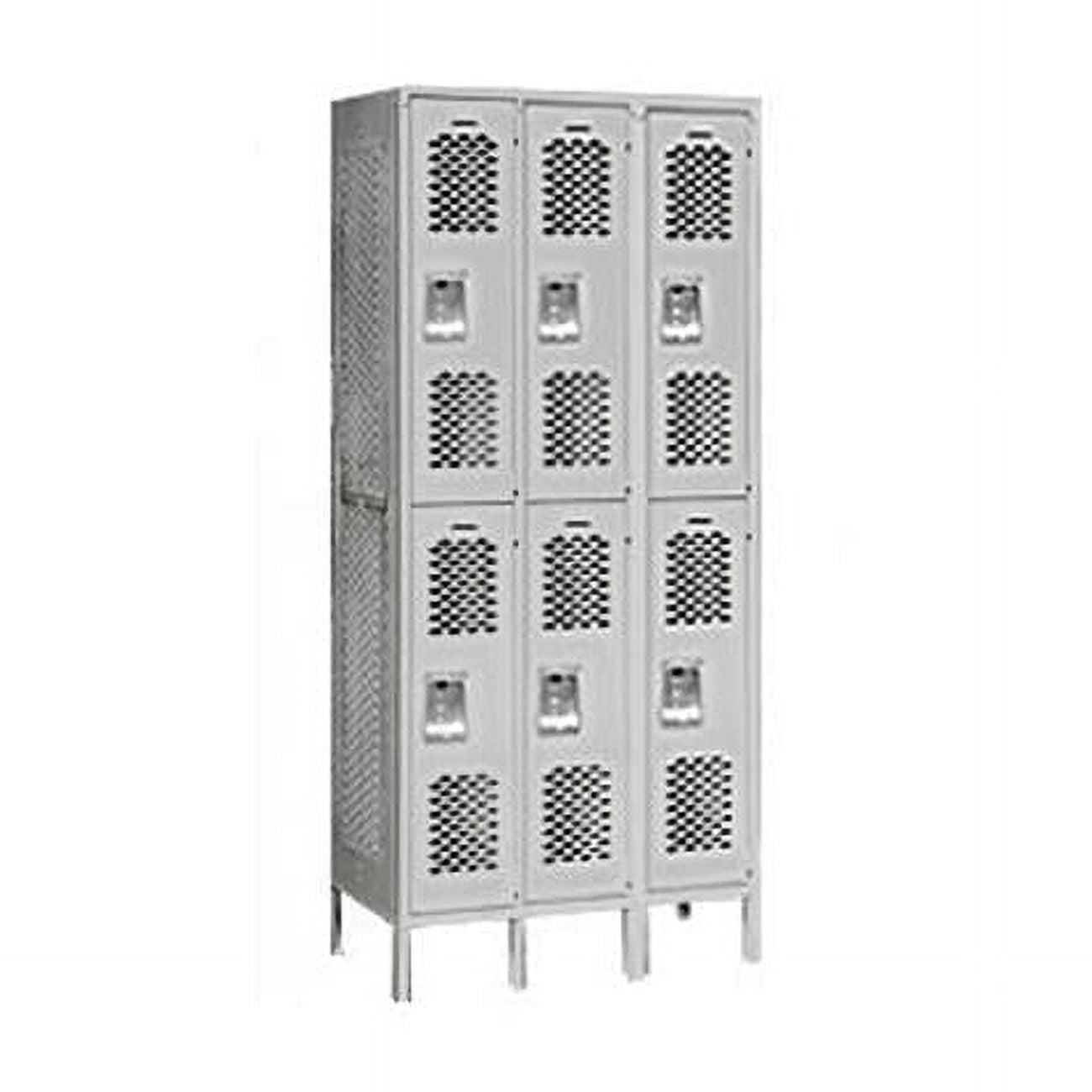 Vented Metal Locker-Double Tier-3 Wide-Gray-Unassembled - Walmart.com
