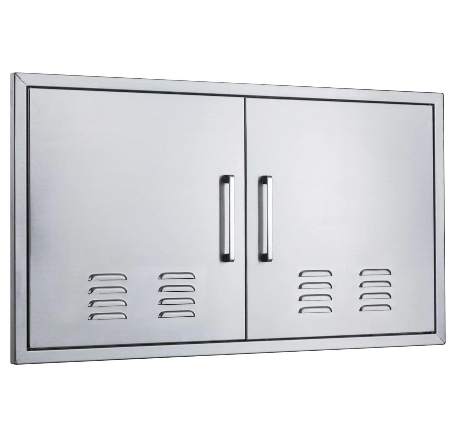 Vented Outdoor Kitchen Doors-42 W x 21" H-Stainless Steel BBQ Double ...