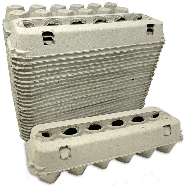 Vented Paper Pulp Egg Cartons (24 Pack) - Walmart.com