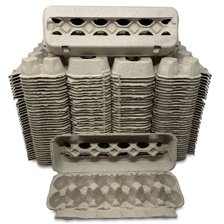 KOHAND 50 Pack Half Dozen Egg Carton, 6 Count Paper Pulp Egg Cartons ...