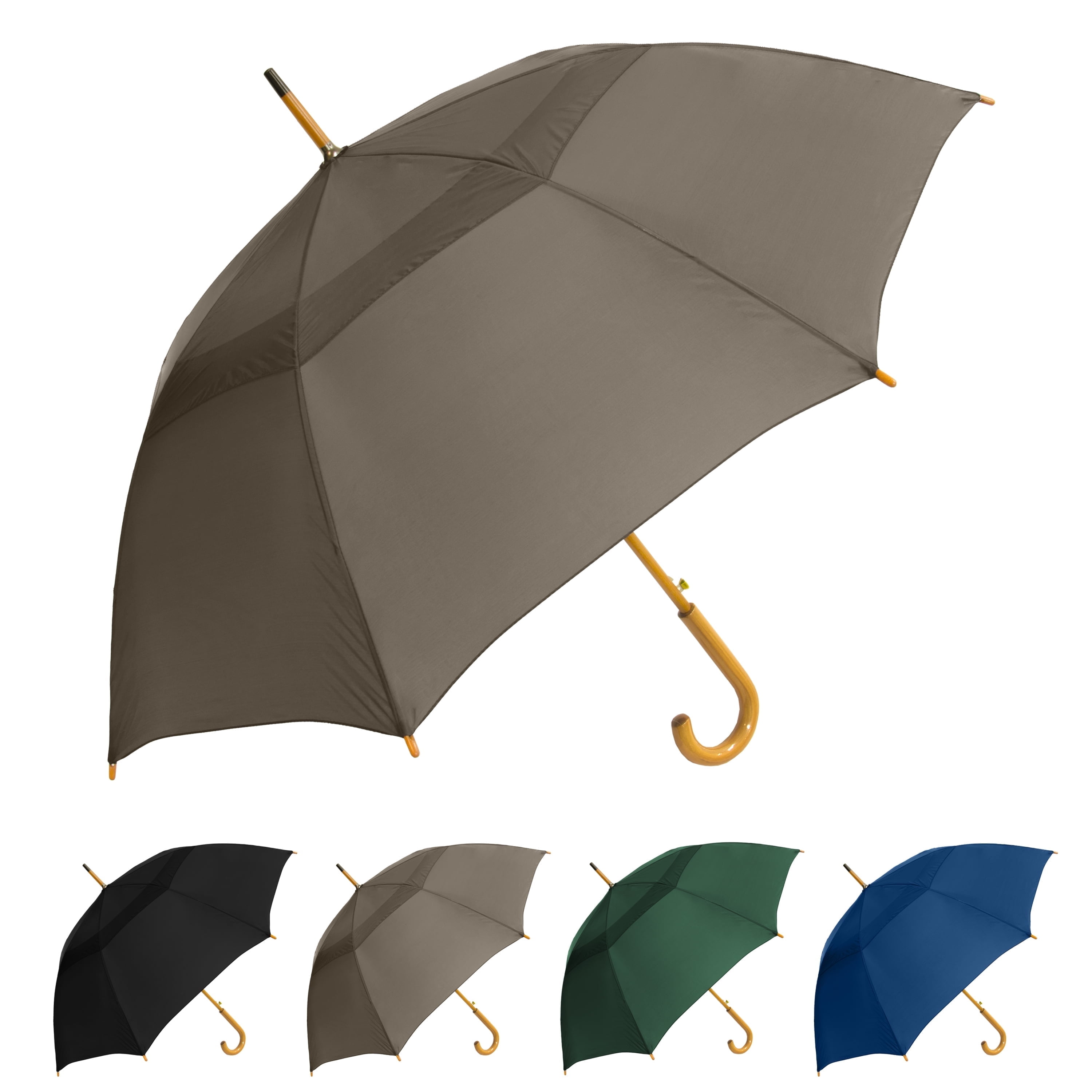 The Vented Urban Brolly 48" Arc Automatic Open Large Wind Resistant ...