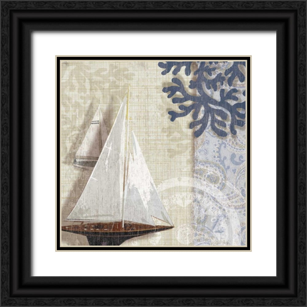 Venter, Tandi 20x20 Black Ornate Wood Framed with Double Matting Museum ...