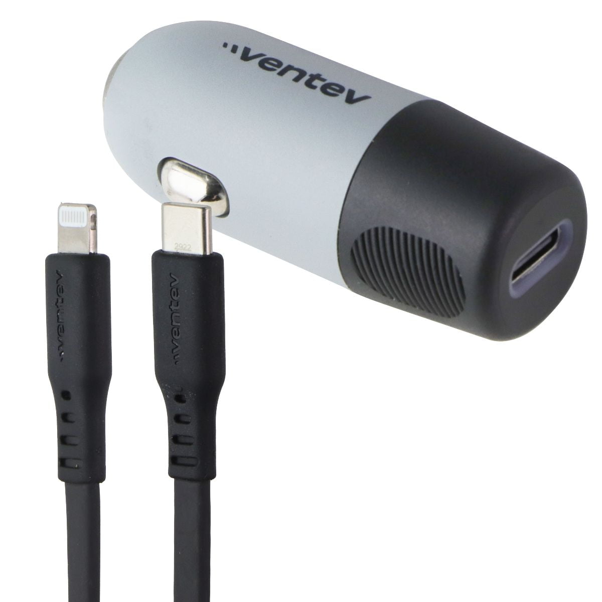 Ventev 20W USB C PD Car Charger and C to Apple Lightning Cable Dark ...