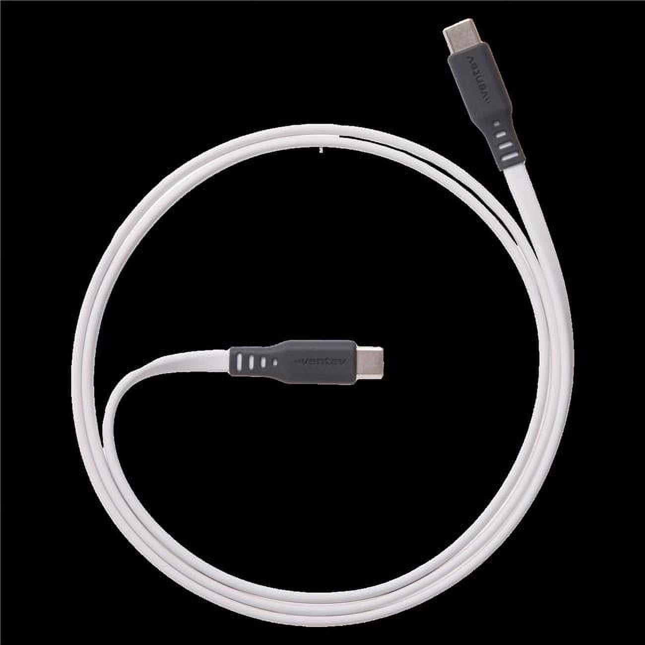 Ventev FC3-WHTBX-119099 3.3 ft. Chargesync Flat USB C to USB C Cable ...