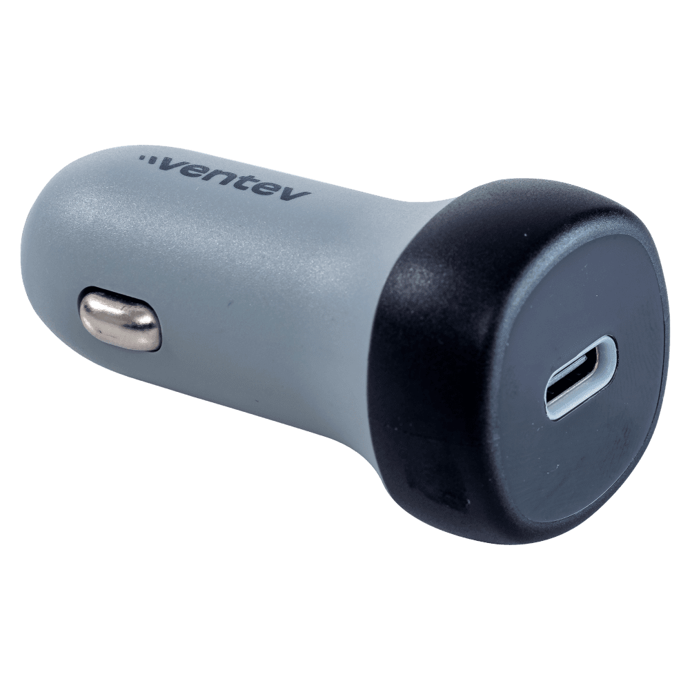 Ventev 30W Fast Charging Car Charger in Dark Gray, Single-Piece Design ...