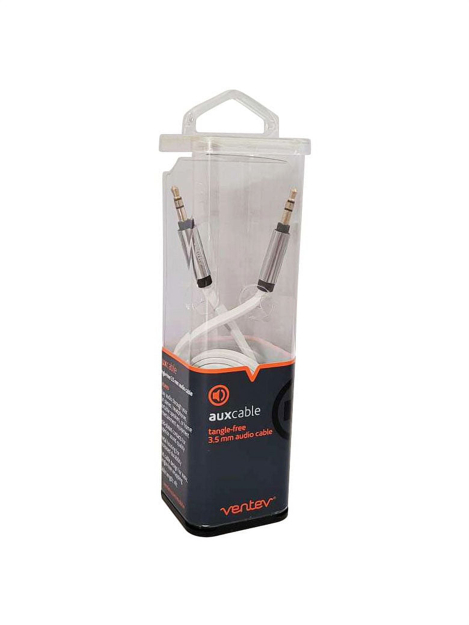 Ventev 4 feet 3.5mm Audio Auxiliary Input Adapter Male to Male AUX Cord ...