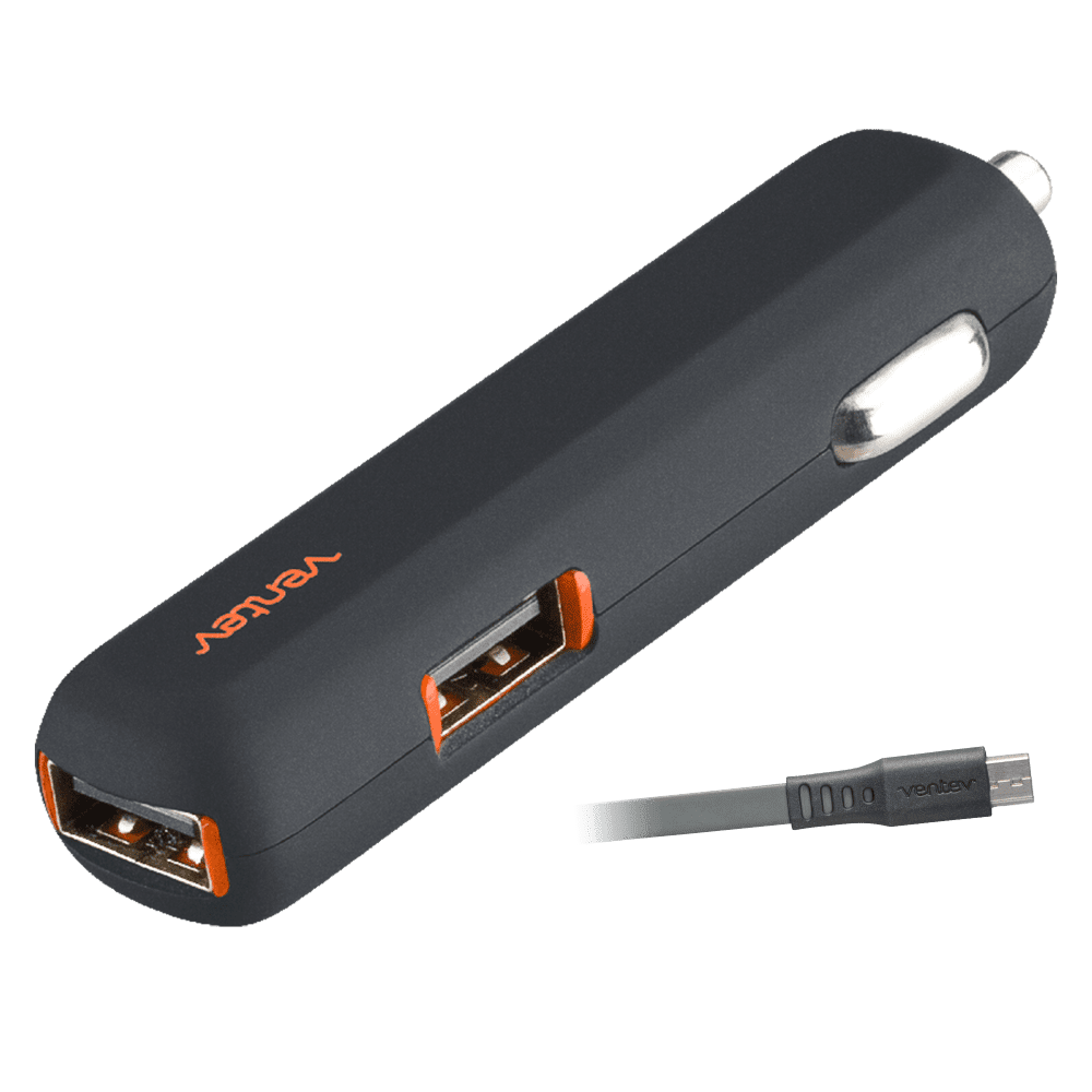 Ventev Dashport r2240 Dual Port Car Charger with 3.3Ft Micro-USB Cable ...