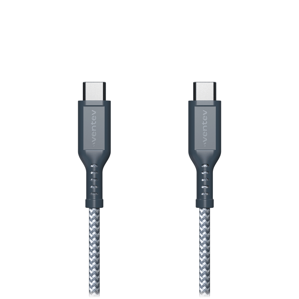 Ventev High Speed USB C to USB C Braided Cable 6ft Gray - Walmart.com