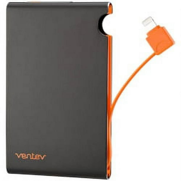 Ventev Portable Battery 3000Mah Lightning Cable Black - Walmart Business Supplies