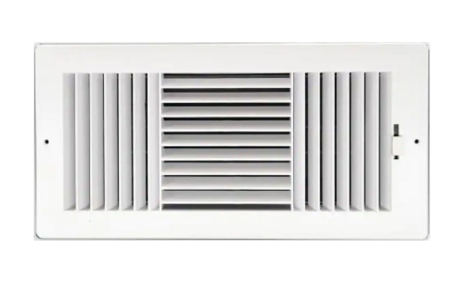 Venti Air 14"x6" Plastic 3 Way Supply Register for Duct Opening 14 in W ...