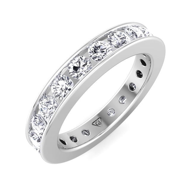 Venti - Channel Set Round Diamond Eternity Band - Walmart Business Supplies