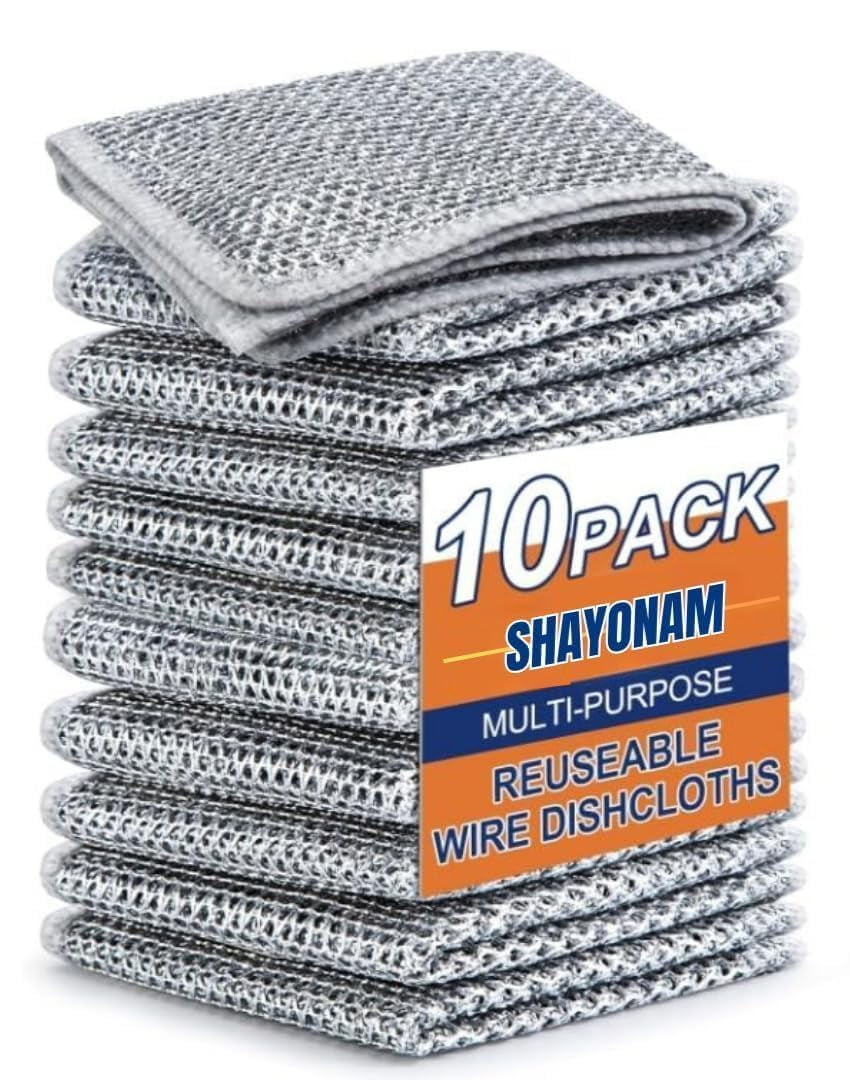 Ventick Multipurpose Wire Dishwashing Rags for Wet and Dry Stainless ...