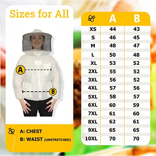 Ventilated Bee Jacket Round Hood - 3 Layer Mesh Ultra Vented Beekeeping ...