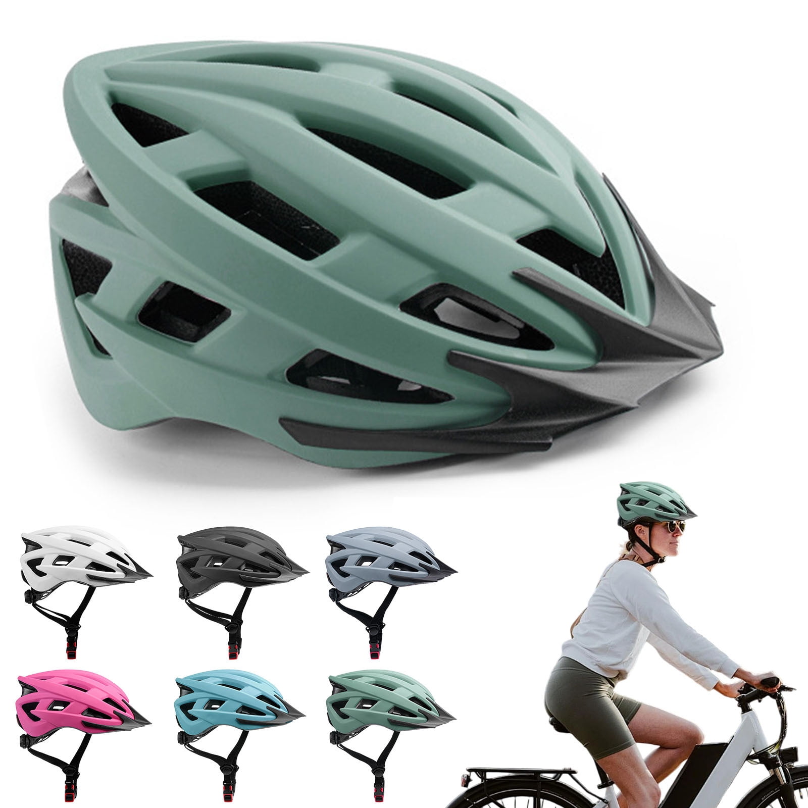 Ventilated Bike Helmet, Sesolution Fit Design, 18 Airflow Ports, Urban ...