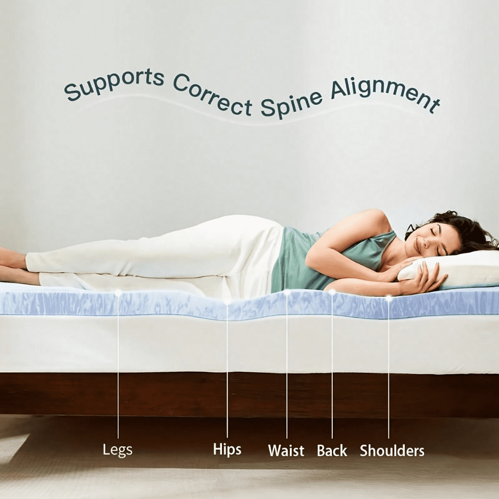 Ventilated Design Memory Foam Mattress Topper,Cooling Gel Infused Swirl ...