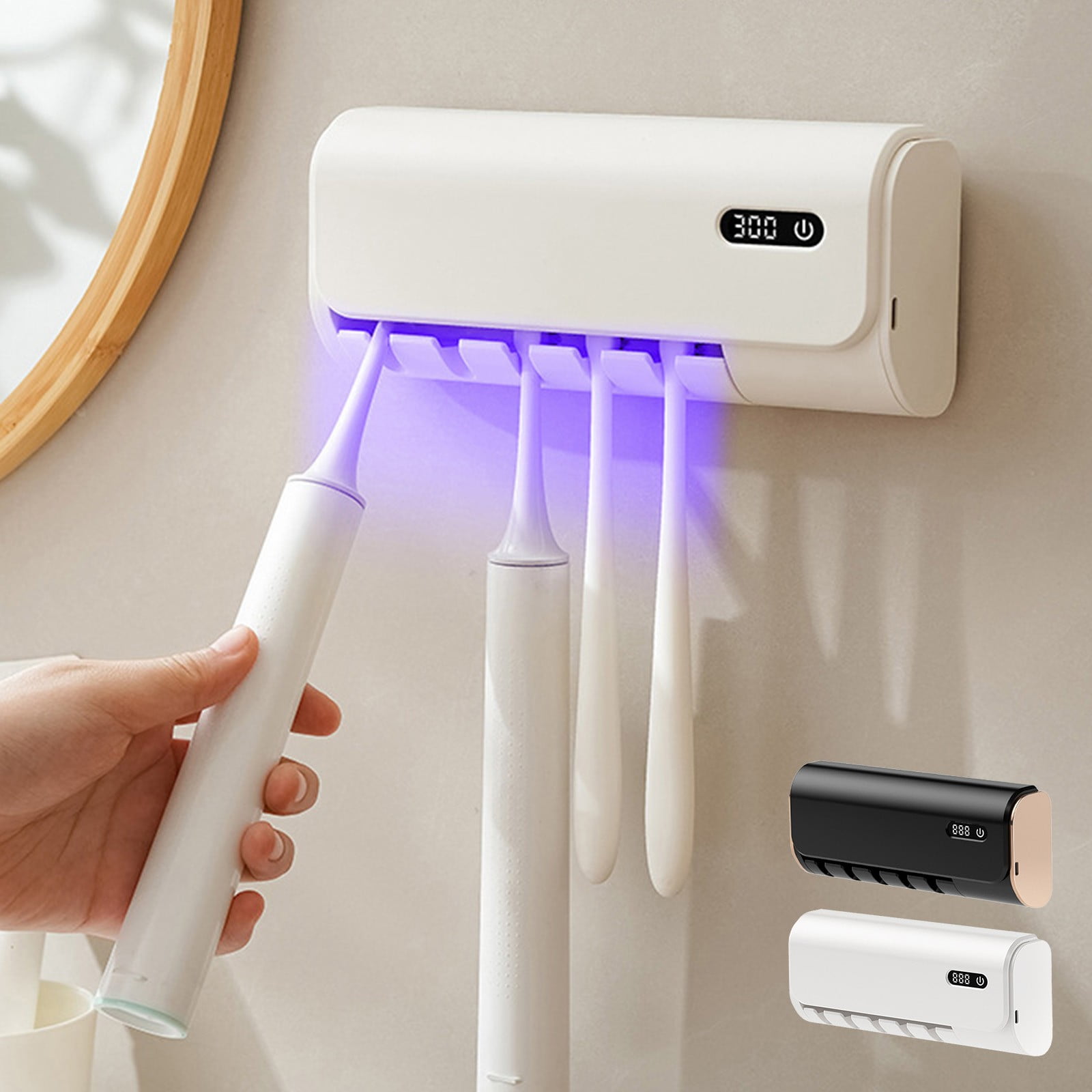 Ventilated Electric Toothbrush Dryer - Wall-Mounted Storage with ...