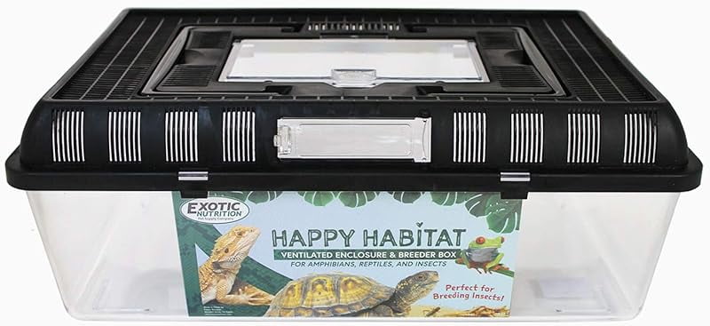 Ventilated Enclosure & Breeder Box - for Live Feeder Insects, Reptiles ...