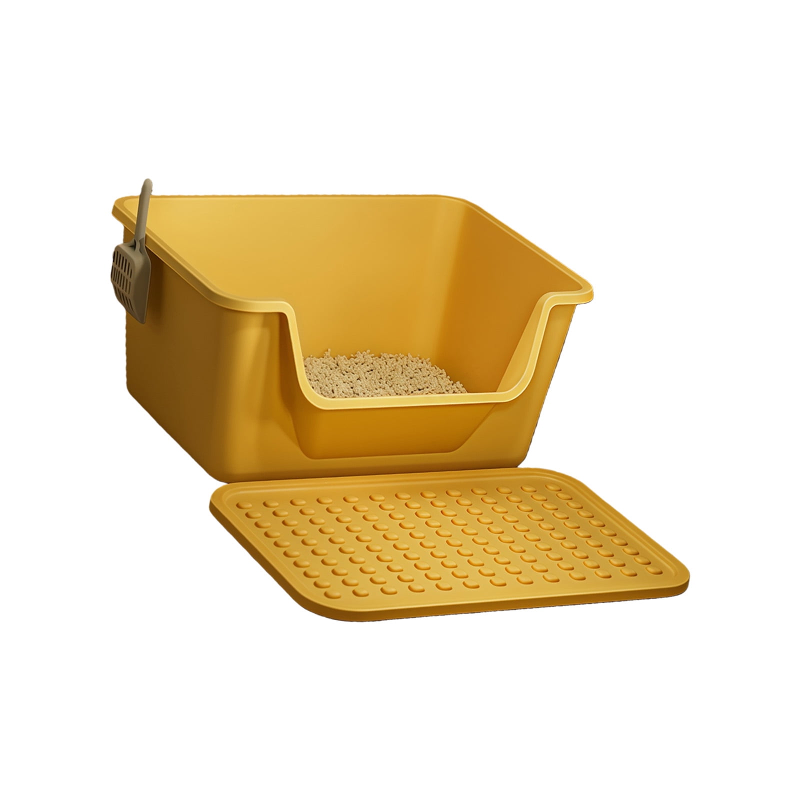 Ventilated Opening Top Cats Litters Box AntiSplash Designs Deeply Body ...