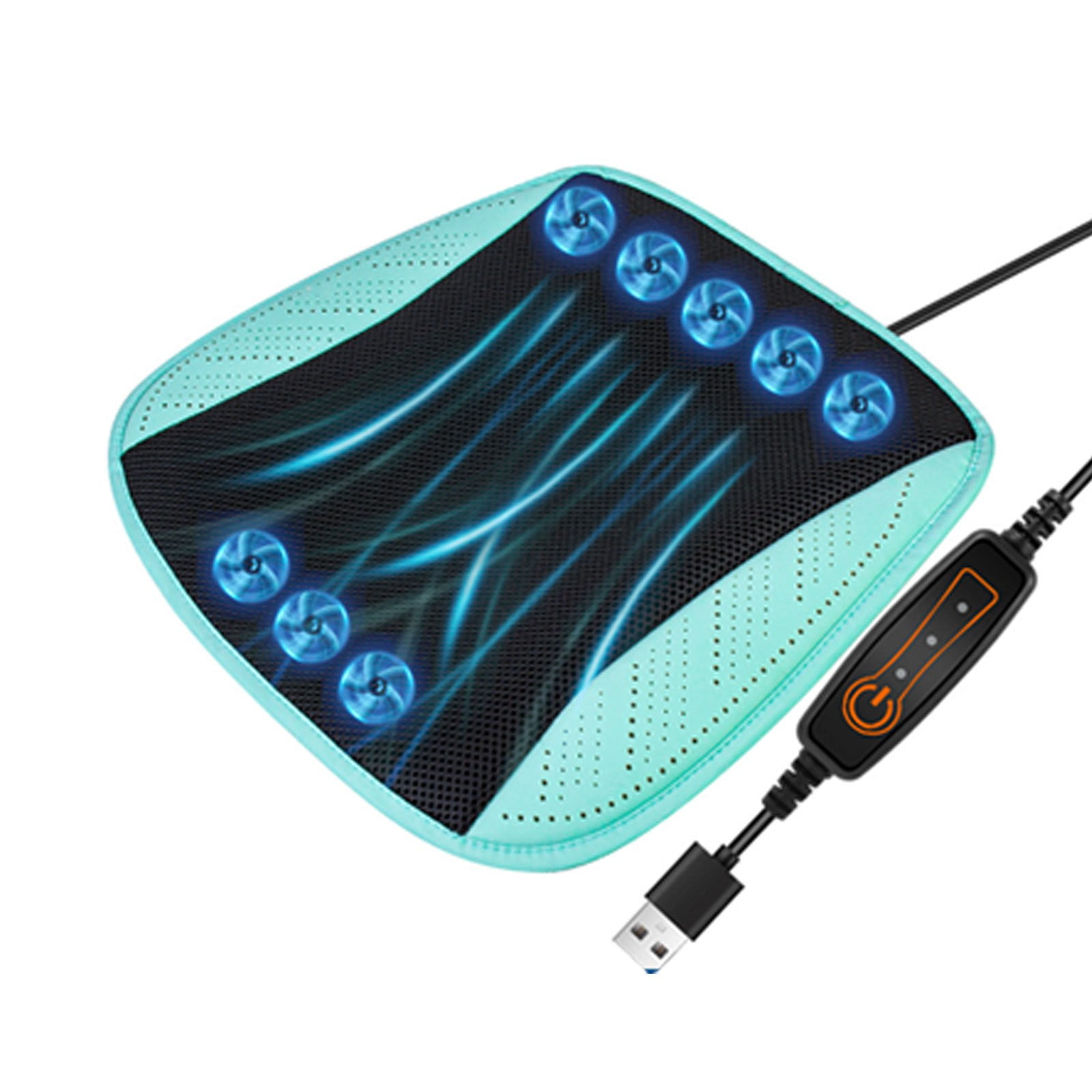 Ventilated Seat Cushion With USB Port Breathable Air Flow Pad For Summer Suitable For All Car ...