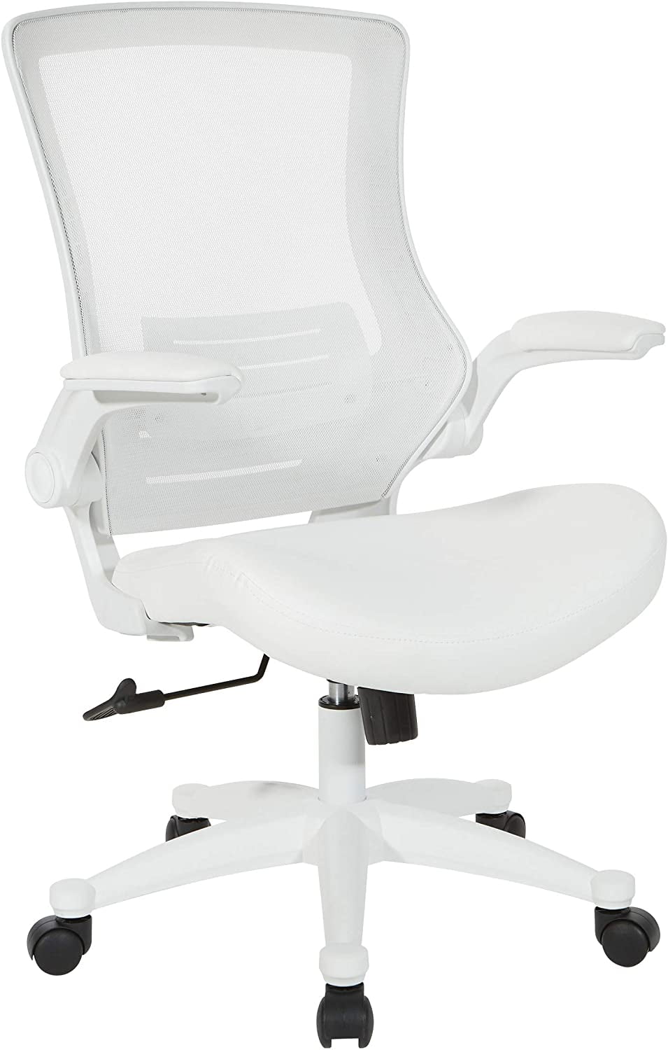 Ventilated White Screen Back Manager's Office Chair with Padded Color ...