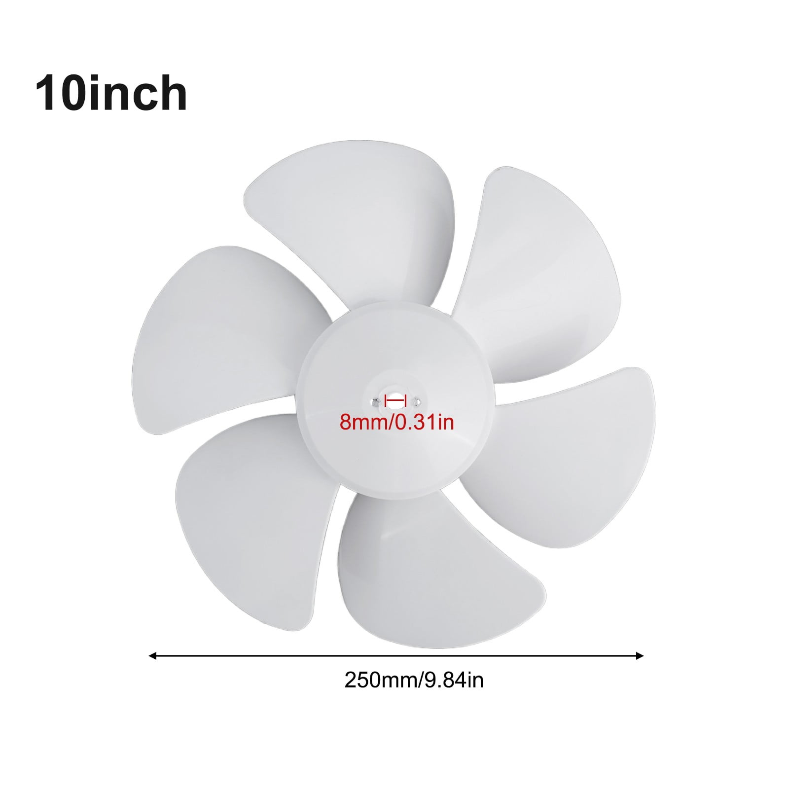 Ventilation Fan Blades 6-Blade Rubber Exhaust Fan Replacement for Roof ...