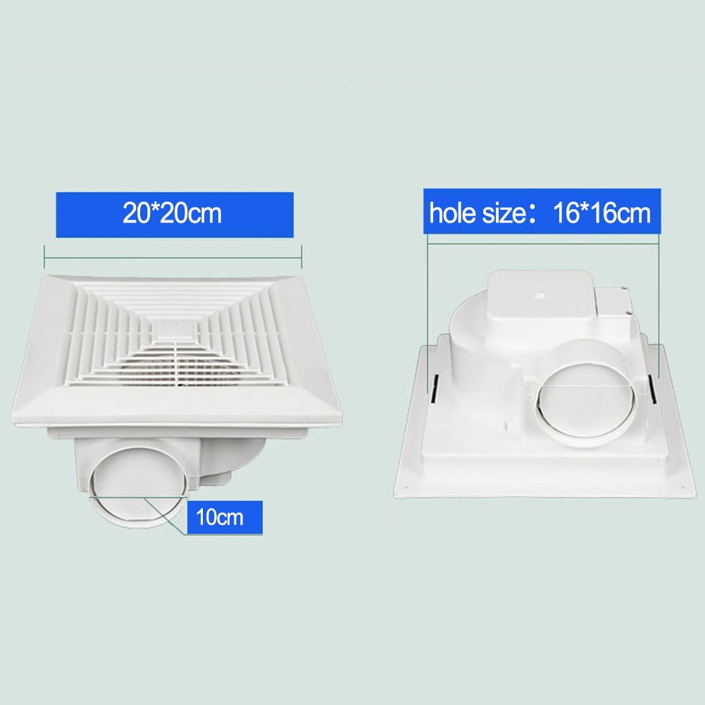 Ventilation Fan White Square Ceiling Or Wall-Mount Exhaust Fan ...