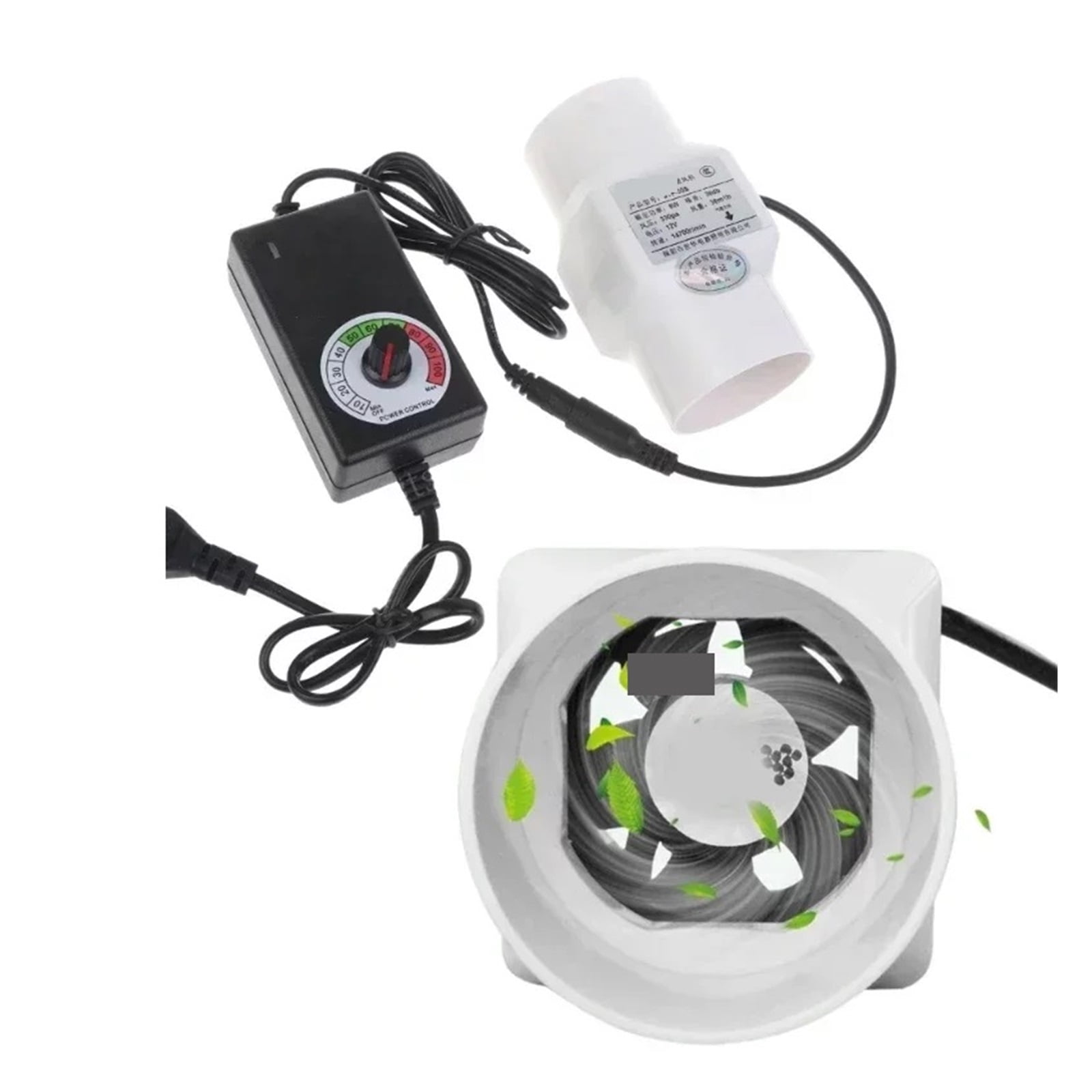 Ventilator, 50mm Exhaust Fan Pipe Duct Fan Bathroom Extractor ...