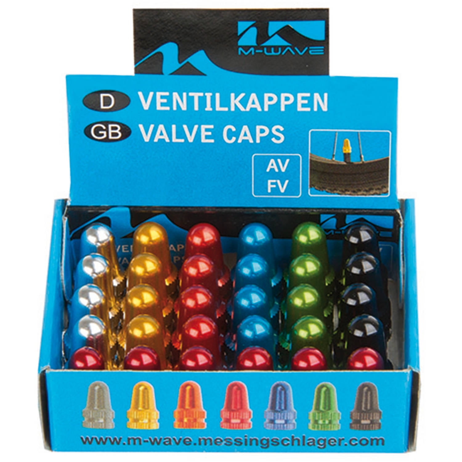 Ventura Assorted Anodized Aluminum Universal Valve Cap Sets - Walmart.com