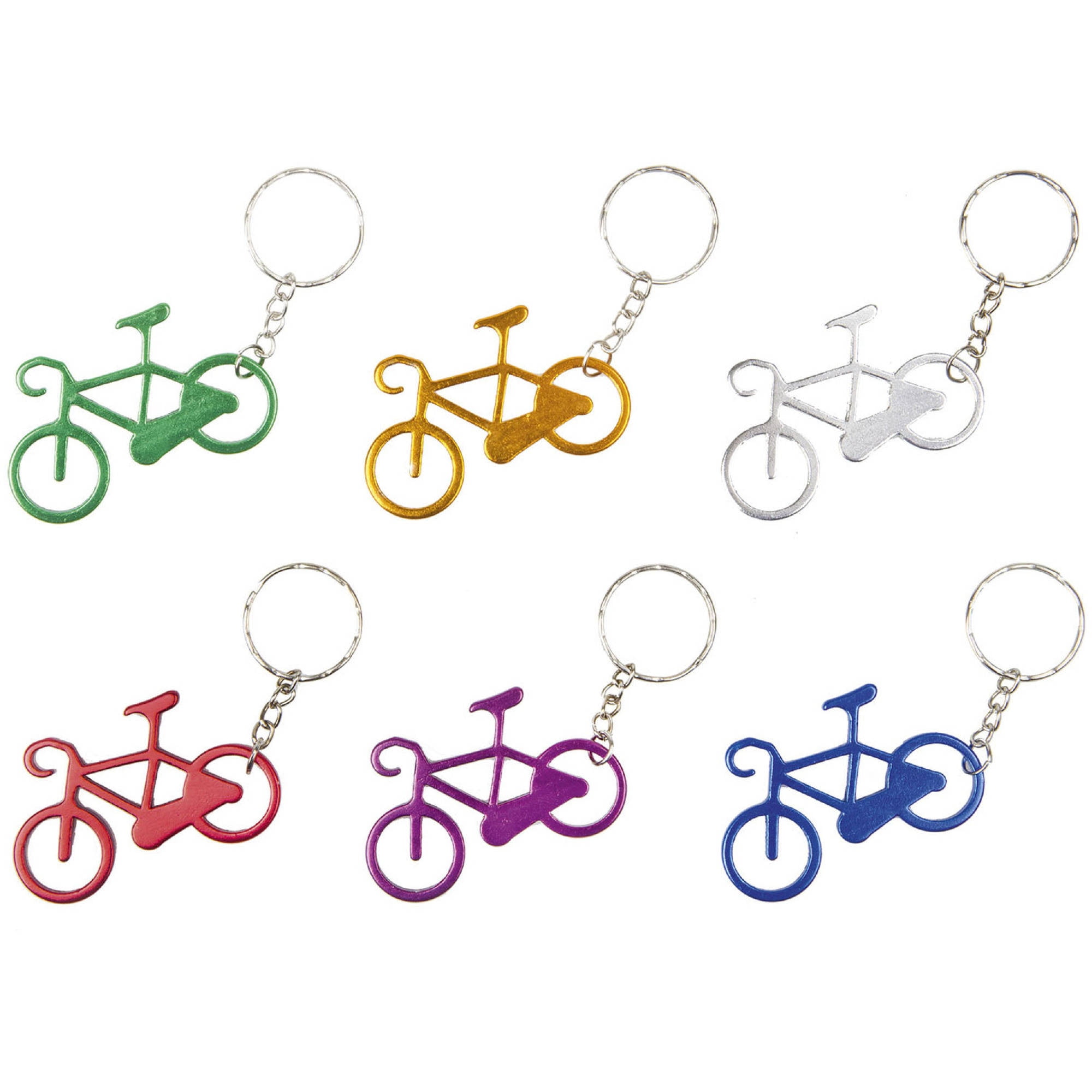 Ventura Assorted Color Aluminum Bicycle Key Chain 12-Pack Promotional ...