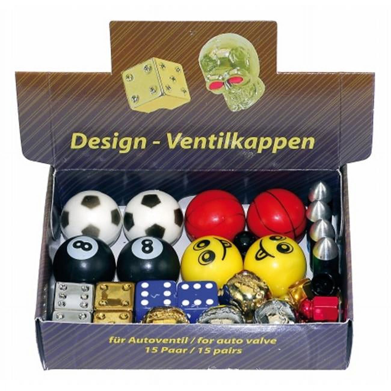 Ventura Assorted Valve Cap Set (15 Pair) - Walmart.com