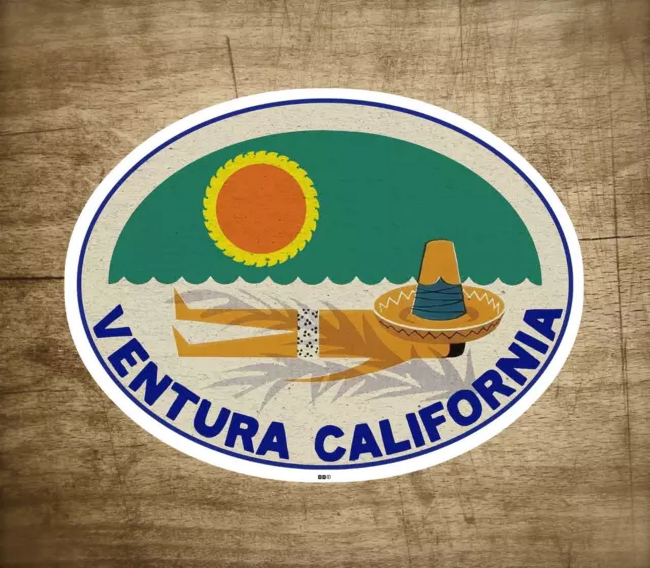 Ventura California Vintage Travel Sticker Decal Laptop Bumper Phone ...