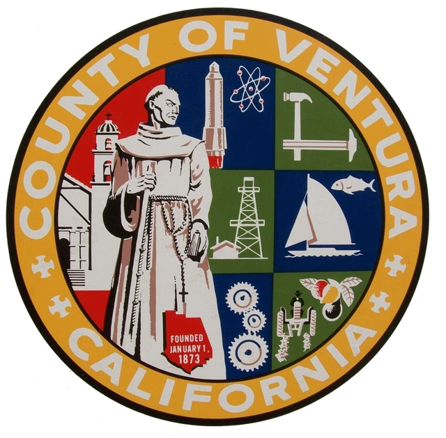 Ventura County Seal Sticker Phone Decal Water Bottle Stickers Car ...