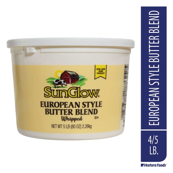 Ventura Foods SunGlow European Style Whipped Butter Blend, 5 Pound -- 4 ...