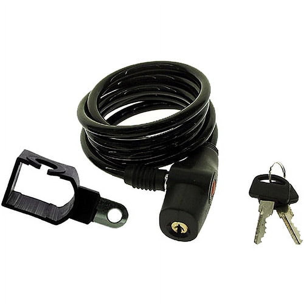 Ventura Spiral Cable Integrated key Lock, Black - Walmart.com