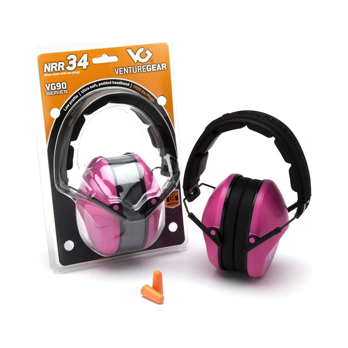 Venture Gear NRR 22dB Ear Muffs Pink/Black - Walmart.com