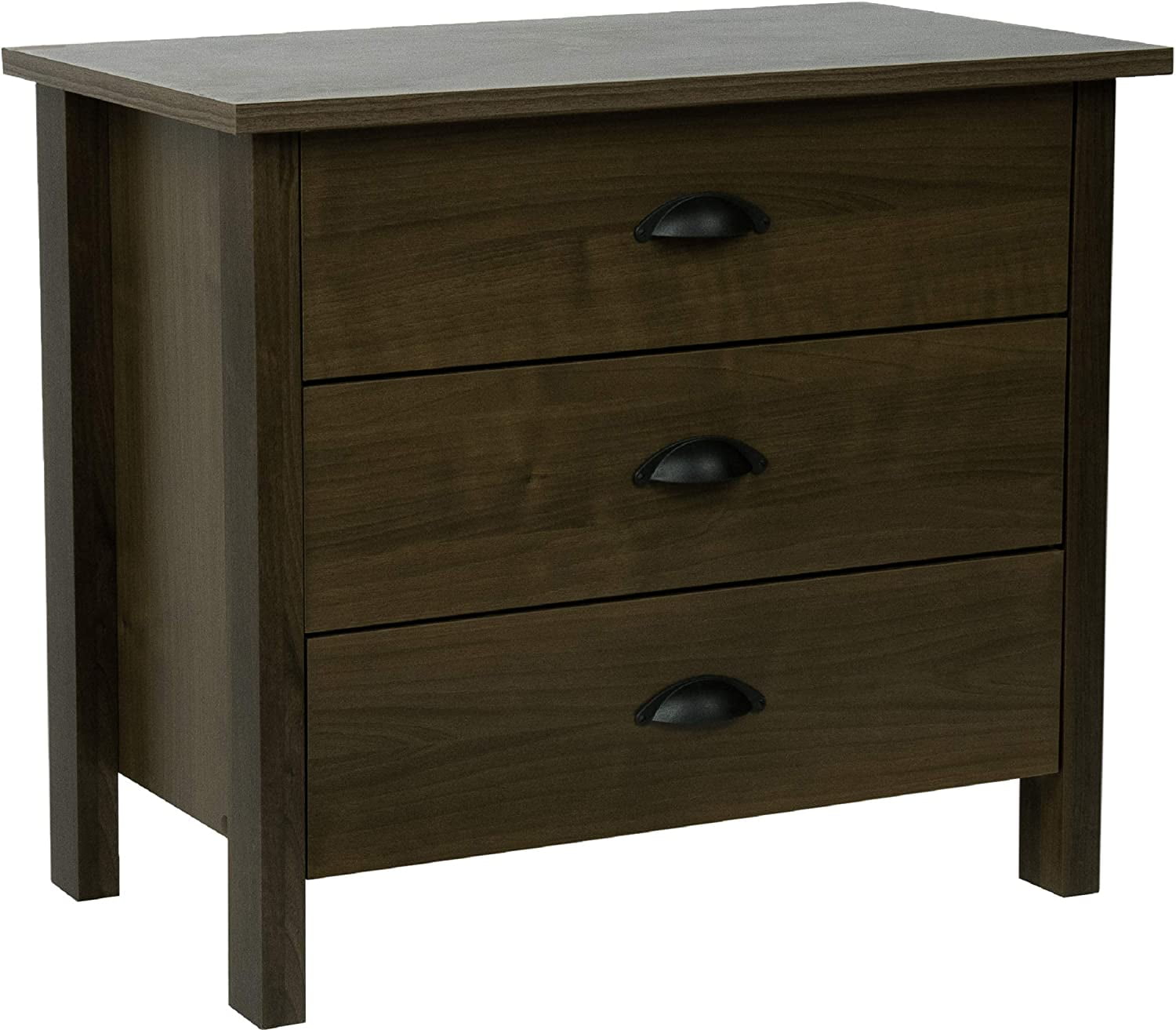 Venture Horizon 3 Drawer Nouvelle Chest Walnut - Walmart.com
