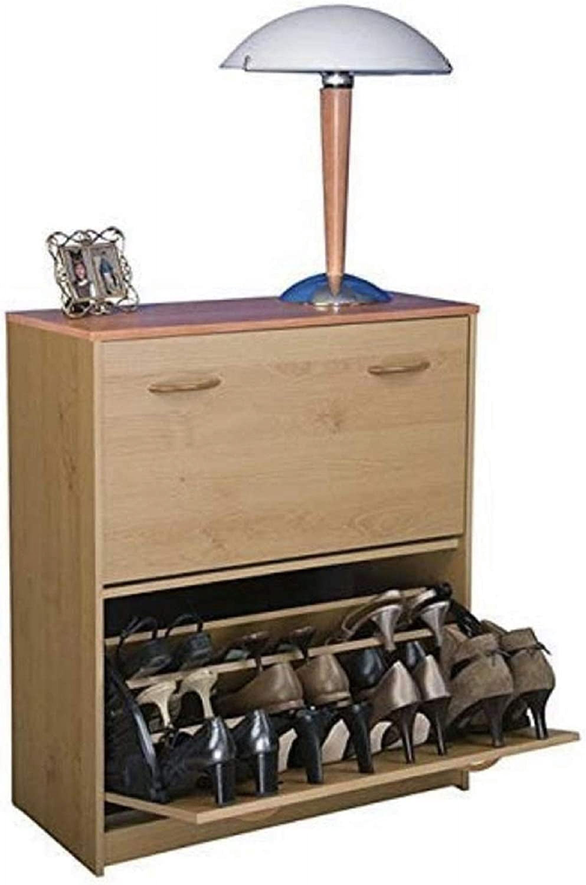 Venture Horizon Stackable Double Shoe Cabinet - Oak - Walmart.com
