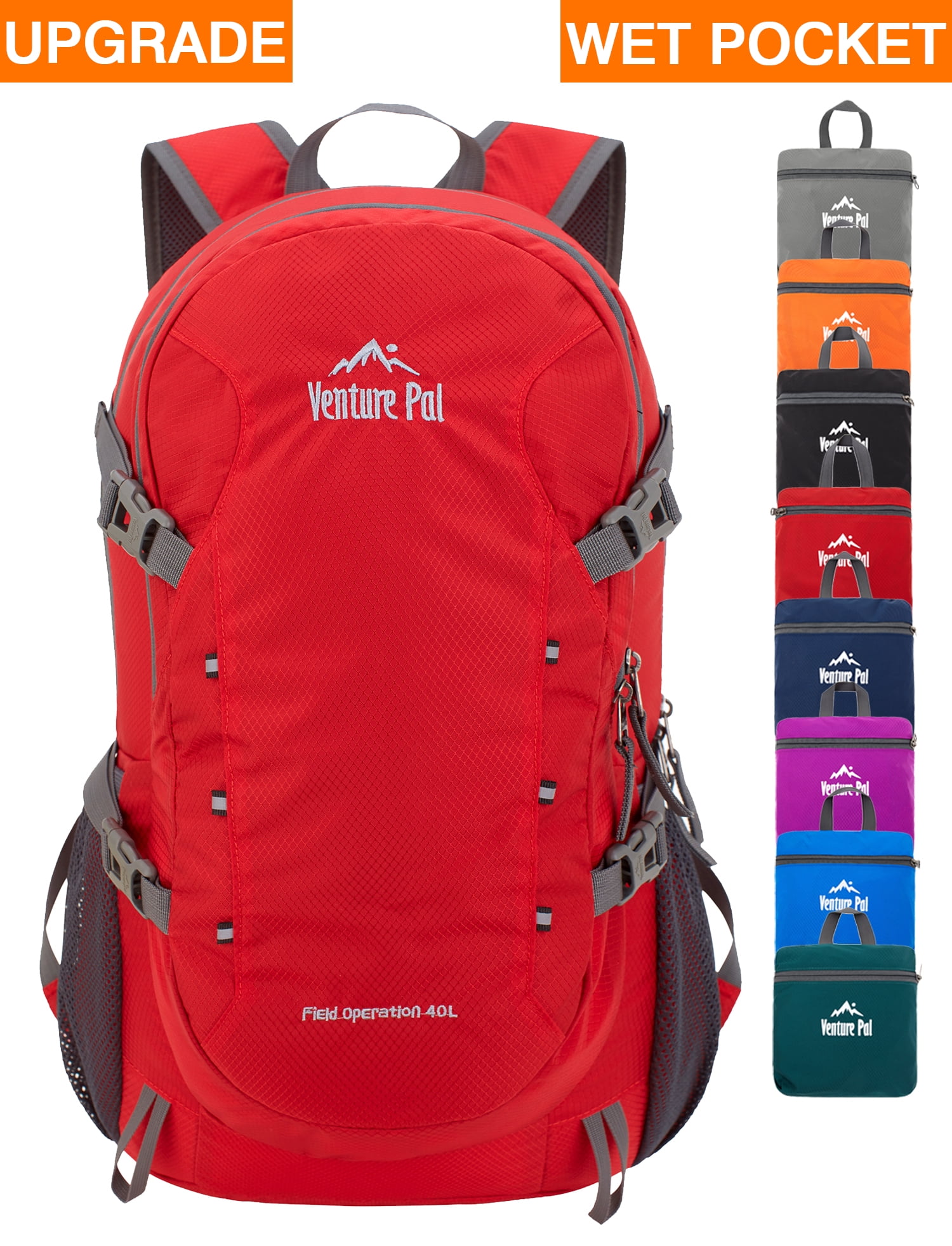 Venture Pal 40L Lightweight Packable Travel Hiking Backpack - Walmart.com