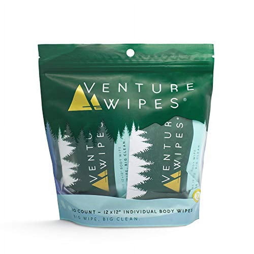 Venture Wipes Large Body Wipes for Adults - Biodegradable with Aloe ...