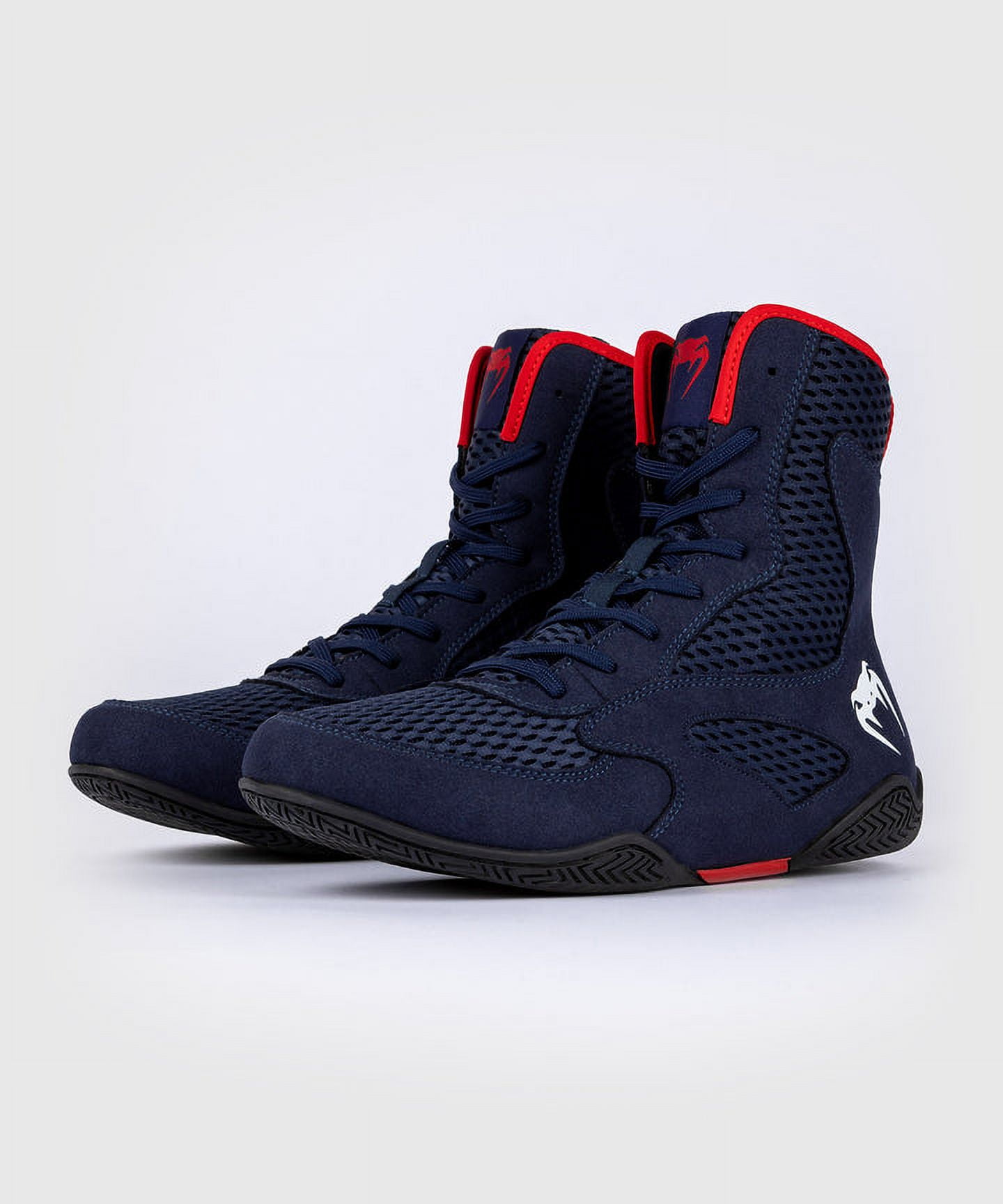 Venum Contender Boxing Shoes - Navy Blue/Red - Walmart.com