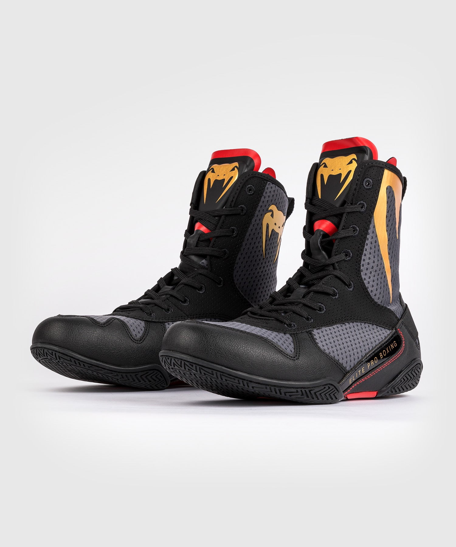 Venum Elite Boxing Shoes - Storm Grey / Gold - M10.5/W12 - Walmart.com